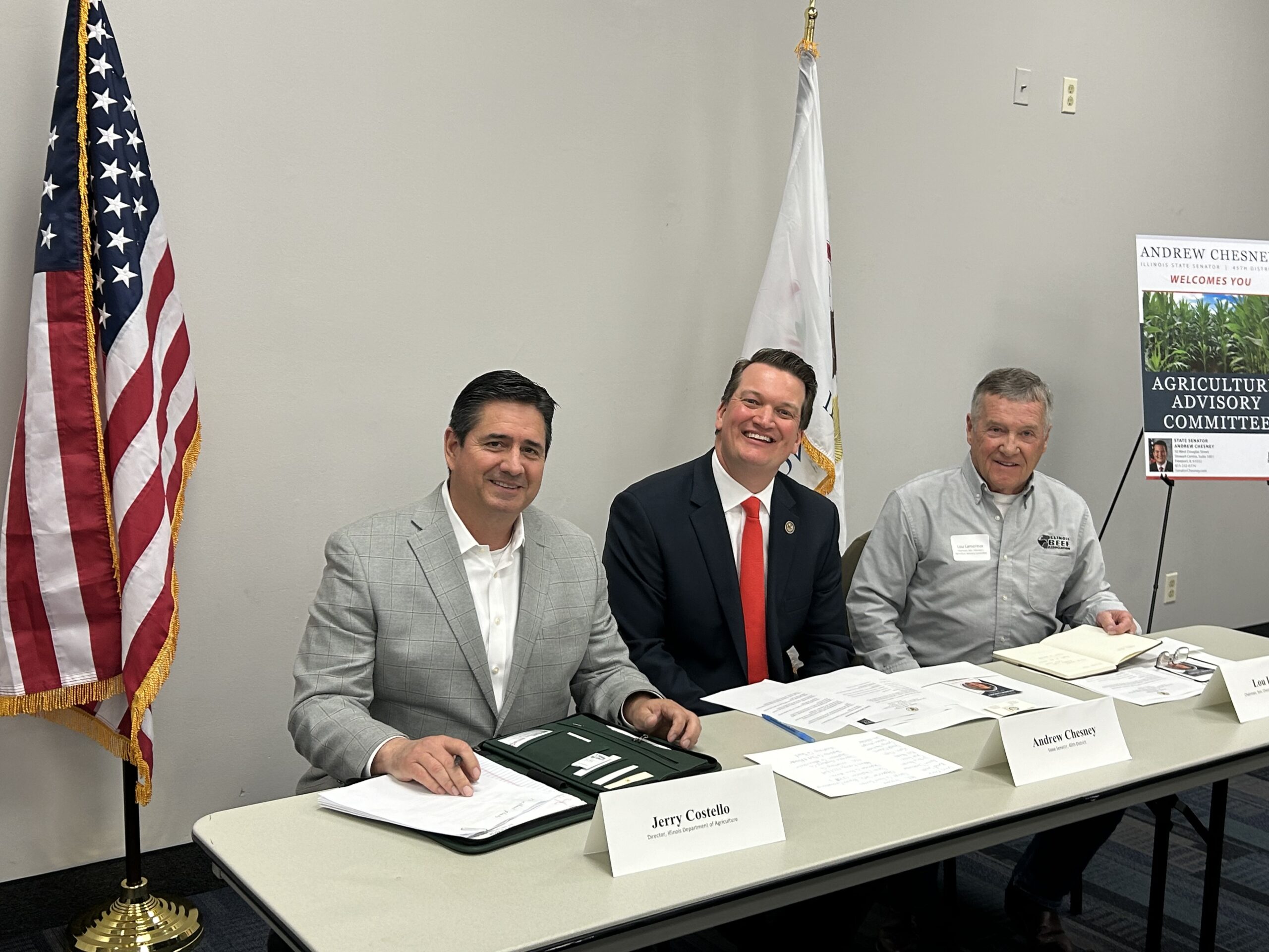 Senator Andrew Chesney Welcomes IL Director of Agriculture to First ...